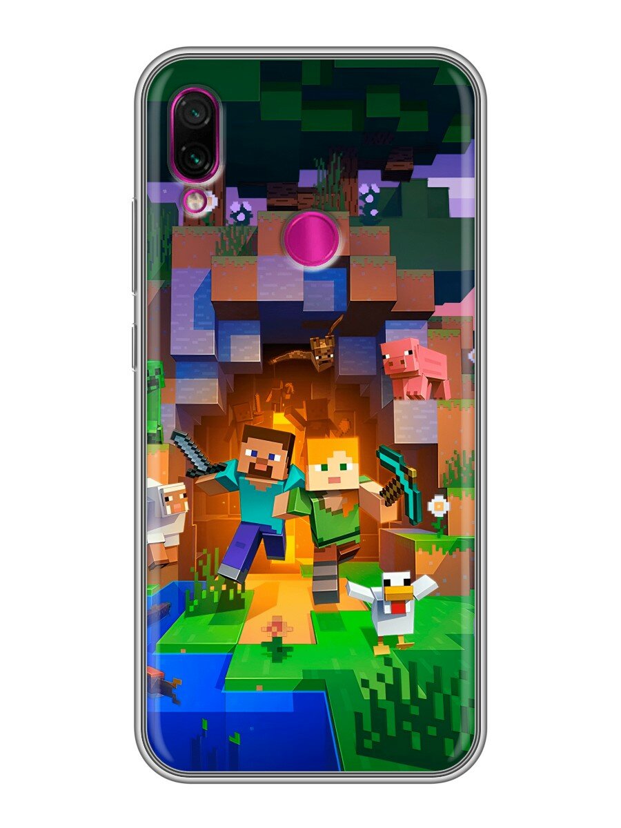 Чехол для Xiaomi RedMi Note 7 с принтом Minecraft Майнкрафт (Сяоми Редми Ноут 7)
