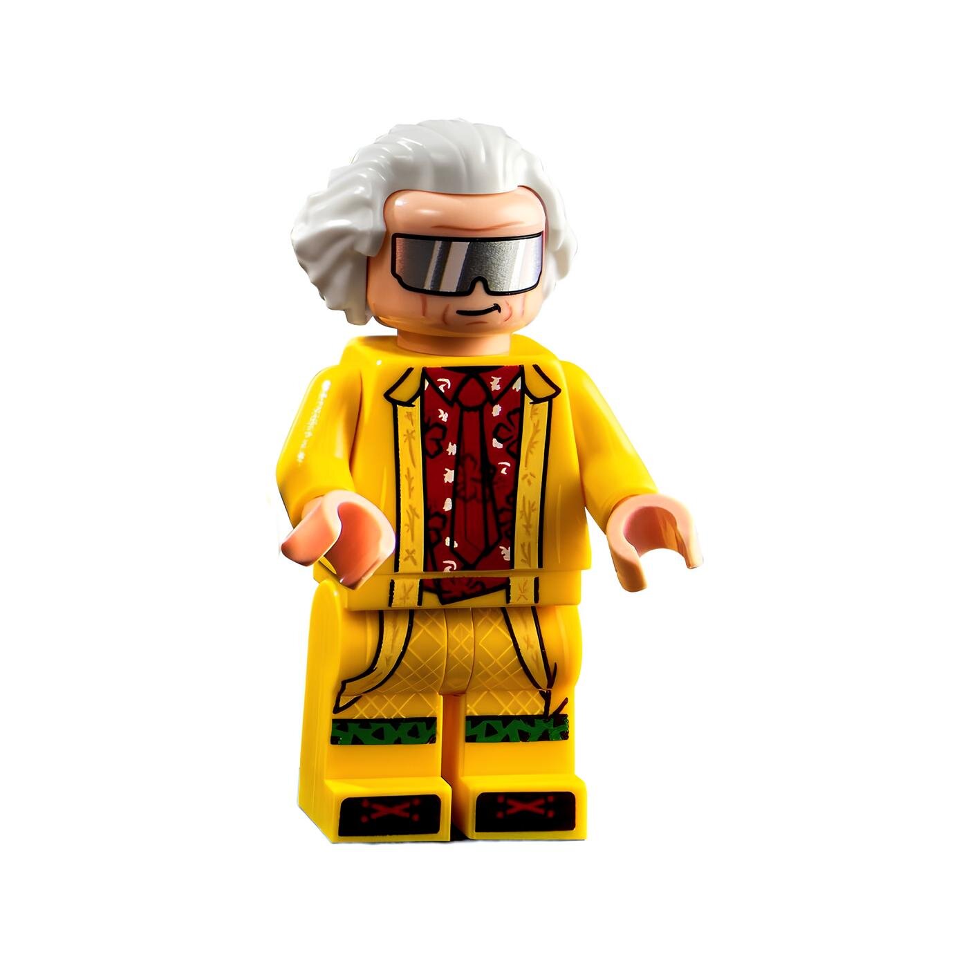 Минифигурка LEGO Back To The Future Doc Brown - Long Hair, Yellow Coat btf002 U