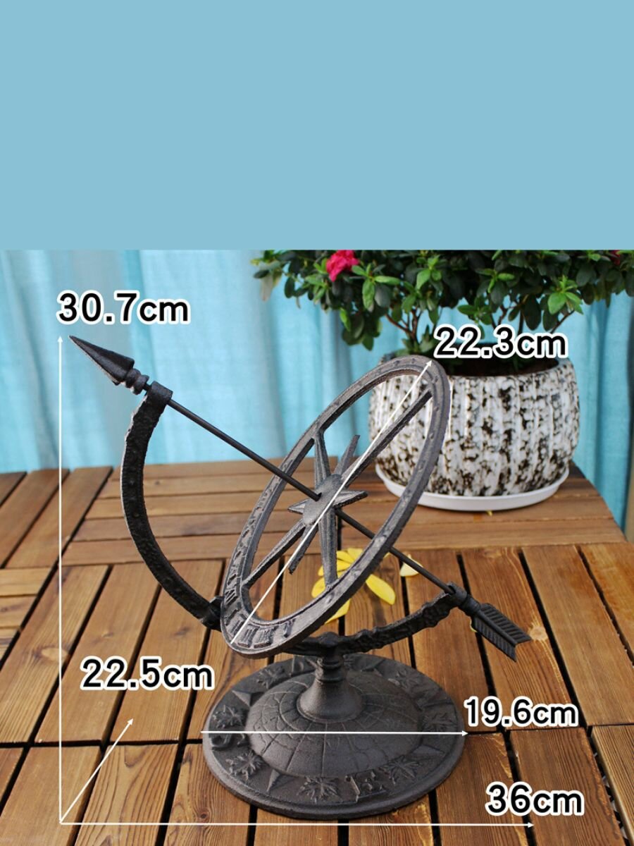 Солнечные часы "Часики" для сада и дачи оригинальный подарок и стильное украшение участка