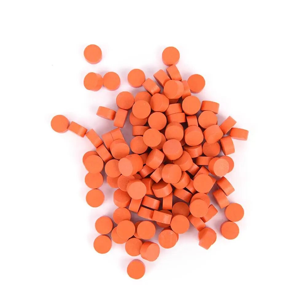 Деревянные игровые фишки 100 шт. 8 цветов