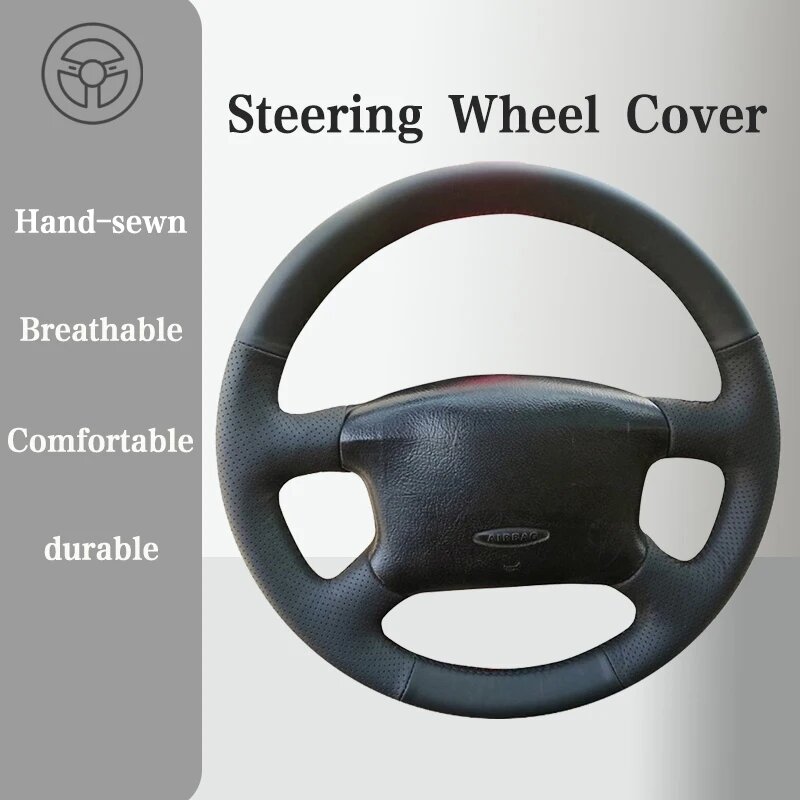 Кожаный чехол на руль из микрофибры для Volkswagen passat B5 VW Golf 4 1999-2005 чехол Black Thread