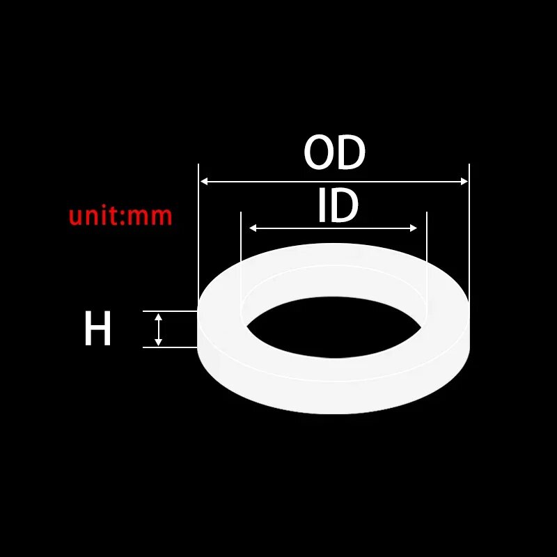 Резиновые плоские прокладки ID3xOD5xH1-200pcs
