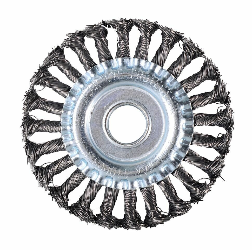Щётка плоская для УШМ 125 мм, крученая проволока Вихрь /корщетка