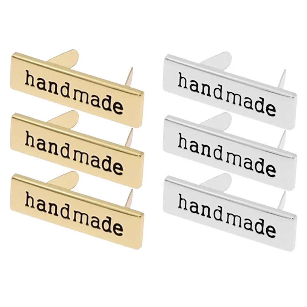 Бирки ручной работы "Handmade" 6 шт. (смешанные цвета)