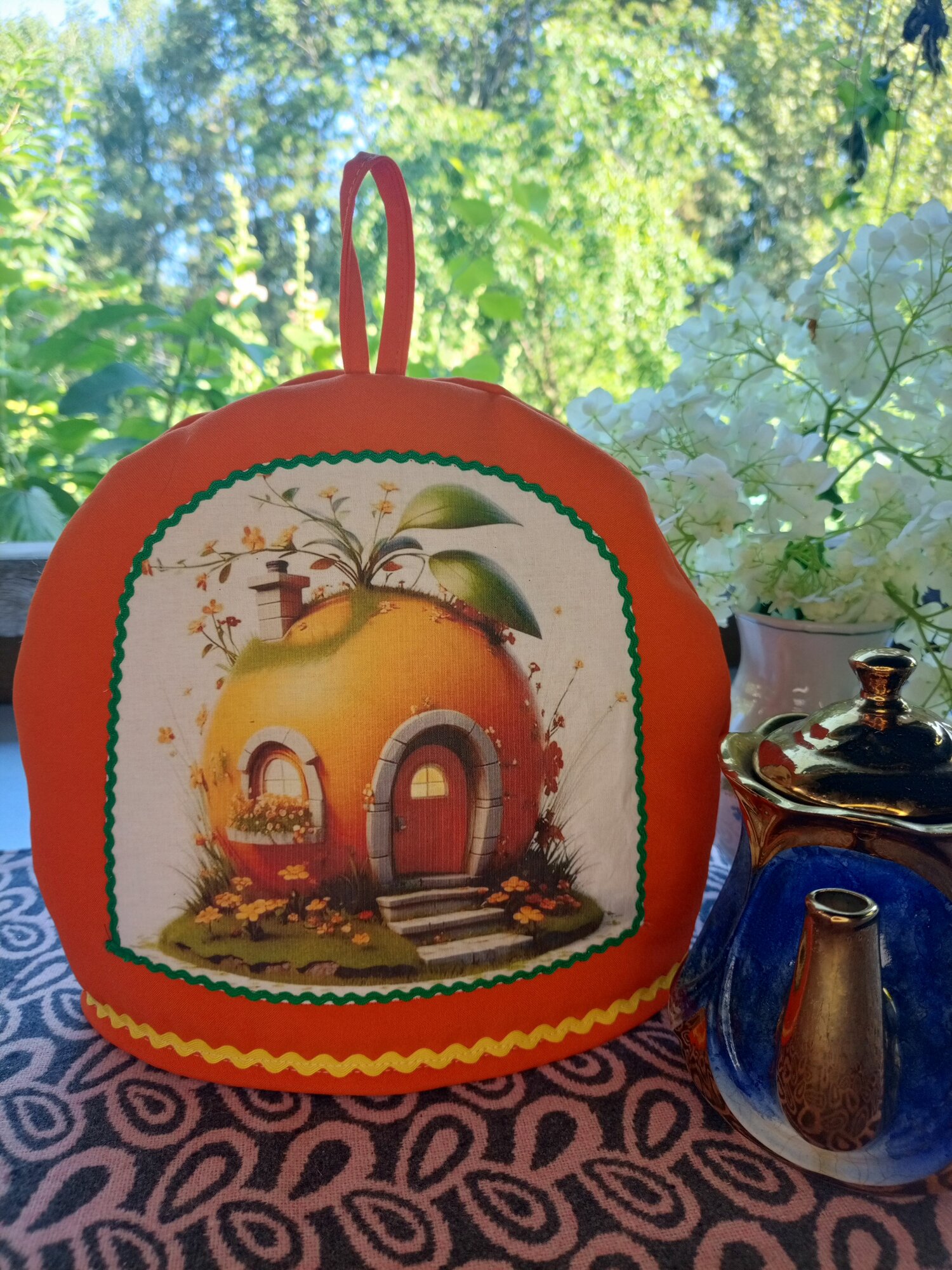 Грелка на чайник "Апельсин" 27х28 см.