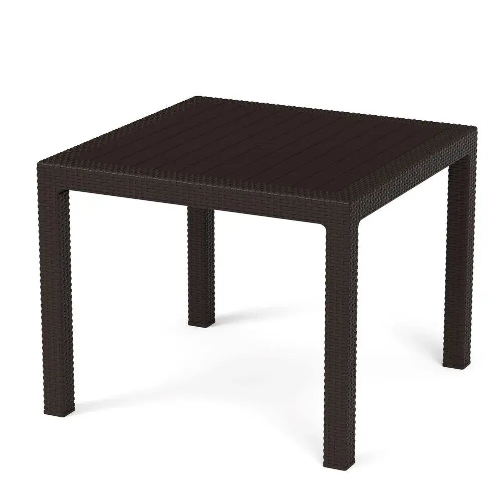 Стол садовый «Ротанг-плюс» 94х74см, искусственный ротанг, устойчивость к влаге, цвет мокко