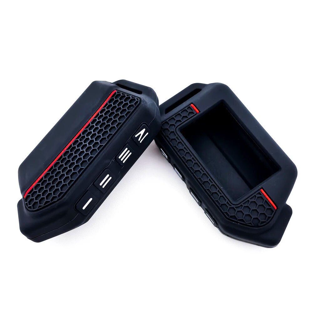 Силиконовый чехол для ключей с 4 кнопками, ЖК-пульт дистанционного управления для Scher-Khan Mobicar 1 2 3 A B M10 M20, аксессуары для двусторонней автомобильной системы сигнализации Red line