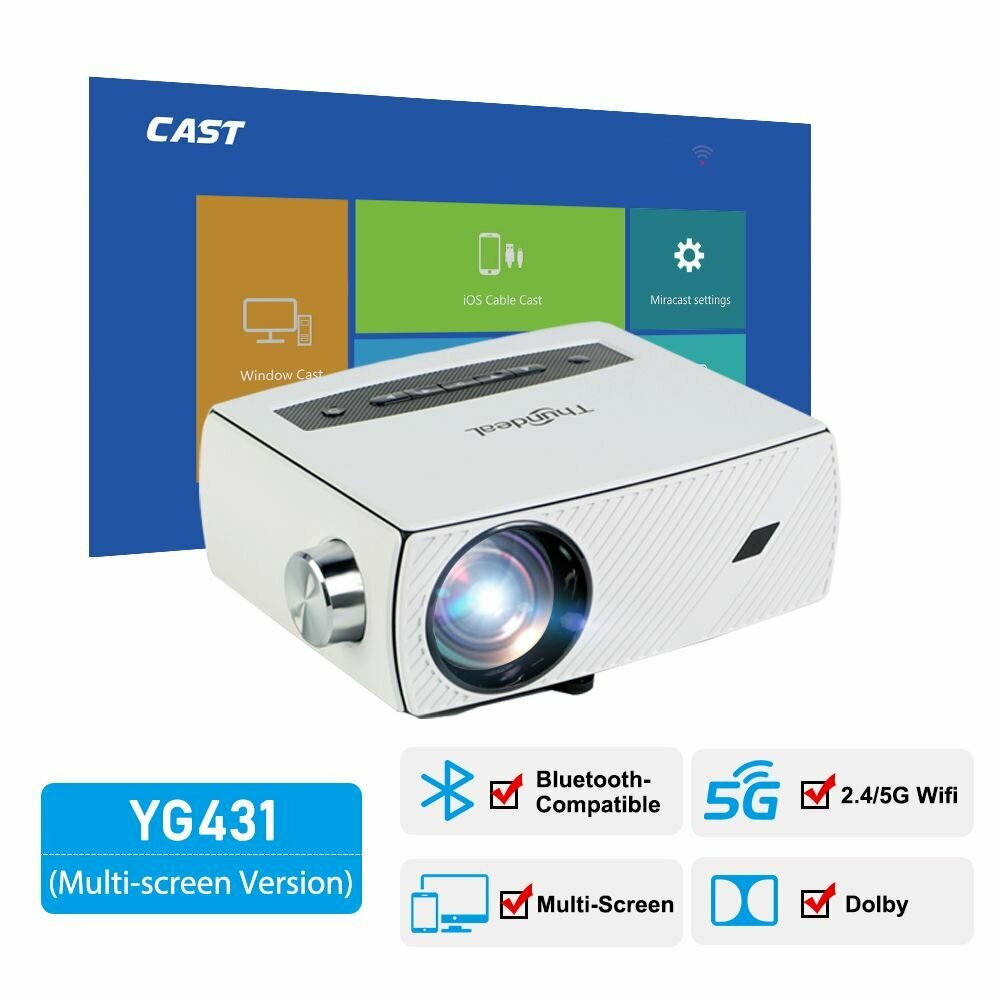 AAO Full HD проектор YG430 Wi-Fi Android умный портативный мини-проектор 1920X1080P телефон YG430W светодиодный видео домашний кинотеатр 3D проектор