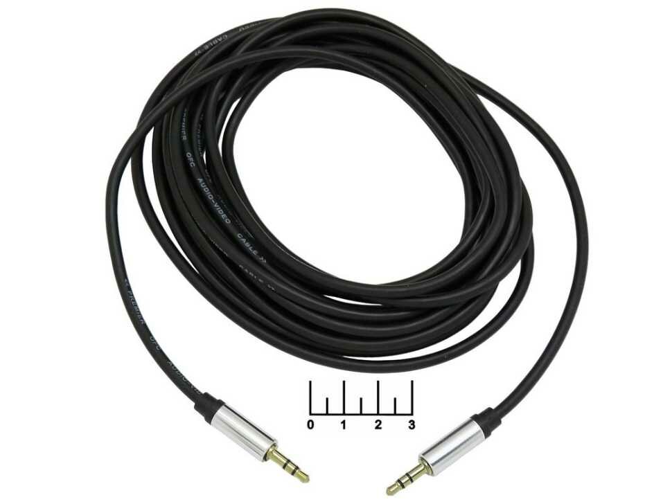 Шнур AUD 3.5-AUD 3.5 стерео 5м gold металл Premier (5-332) (AUX)