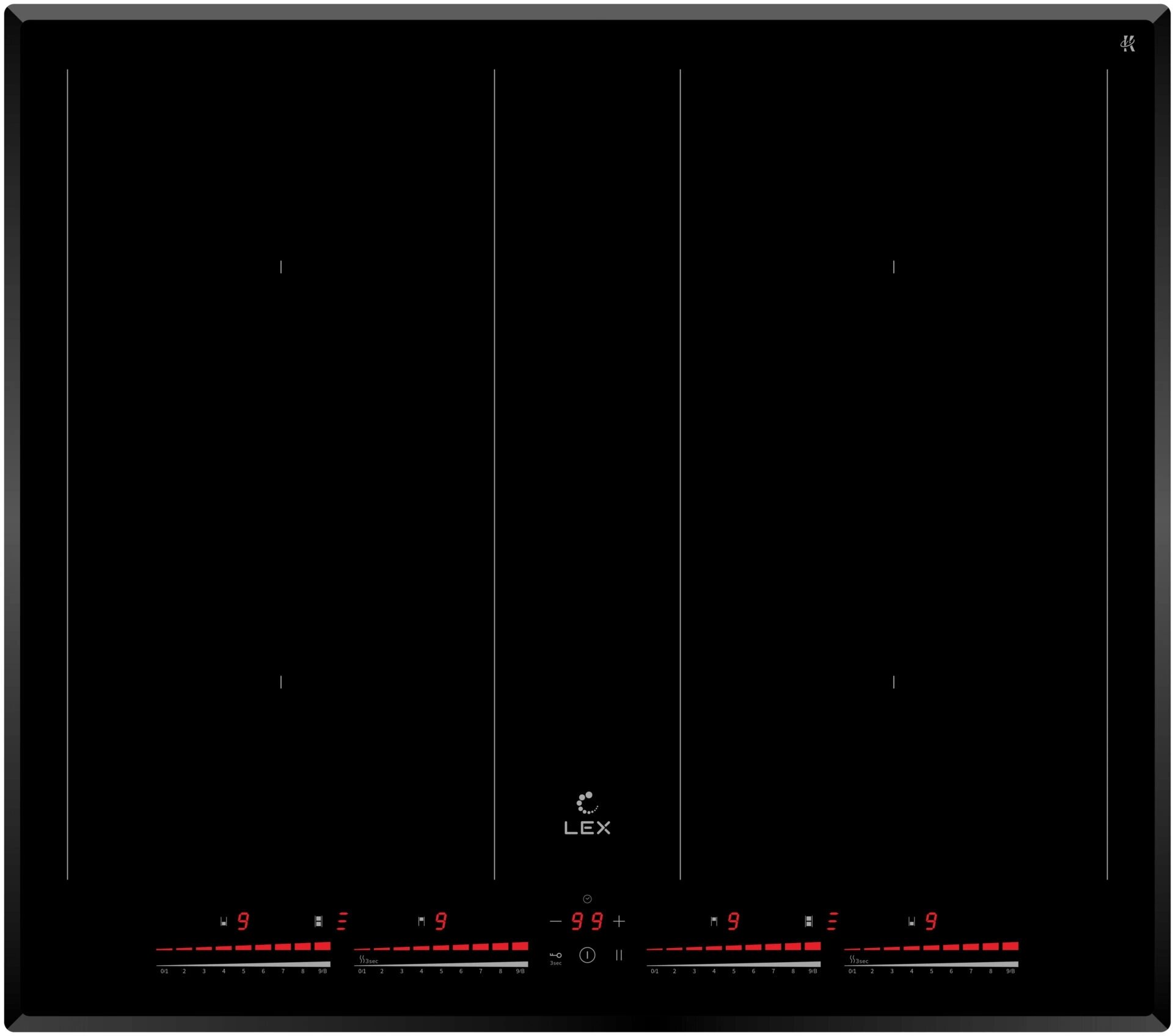 Варочная панель индукционная Lex EVI 641C BL черный, стеклокерамика