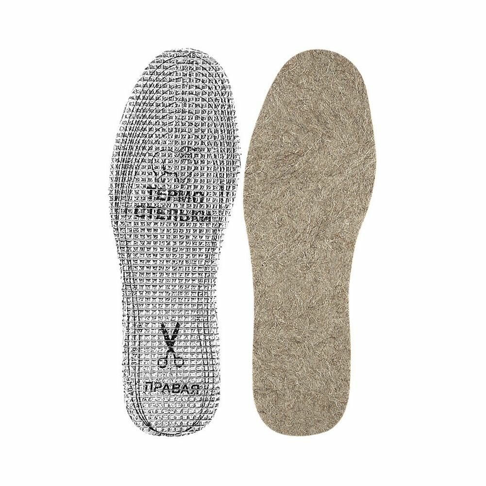 Стельки для обуви мужские, в берцы, зимние тёплые, безразмерные войлок, шерсть универсальные