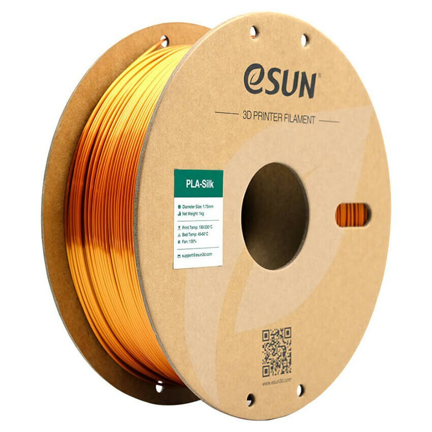 Катушка PLA-Silk пластика ESUN 1.75 мм 1кг, медная