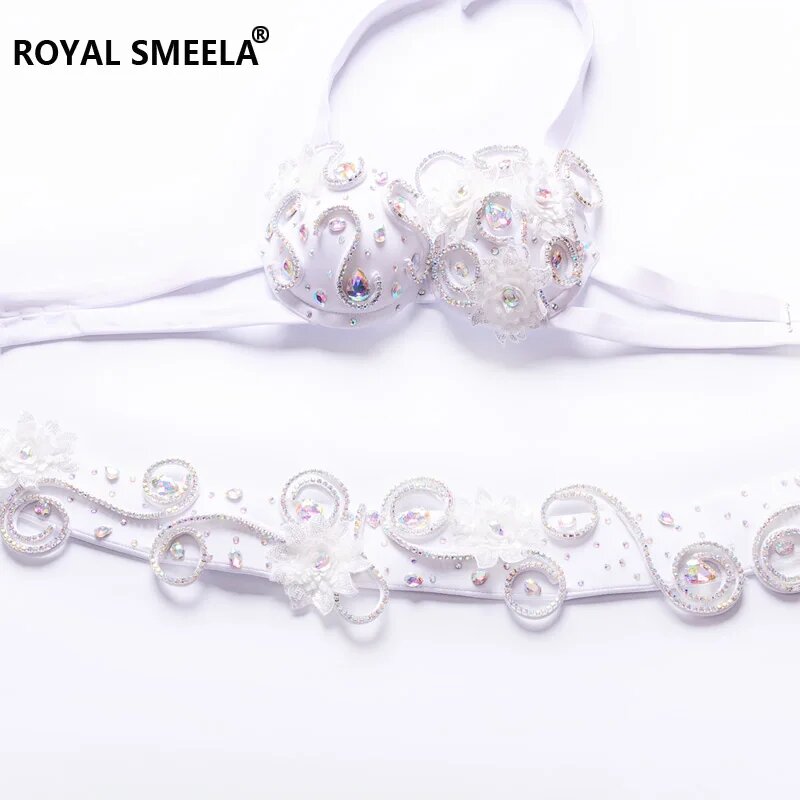 ROYAL SMEELA Женский костюм для танца живота зеленый S, White