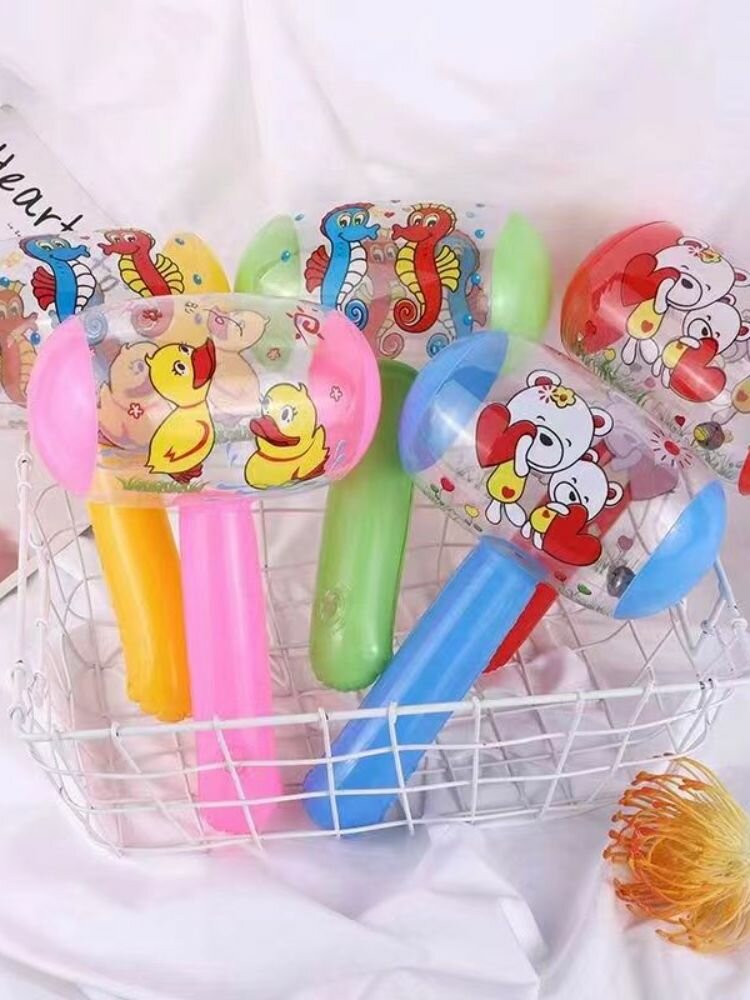 1 случайная, 22-сантиметровая детская надувная маленькая игрушка с воздушным молотком