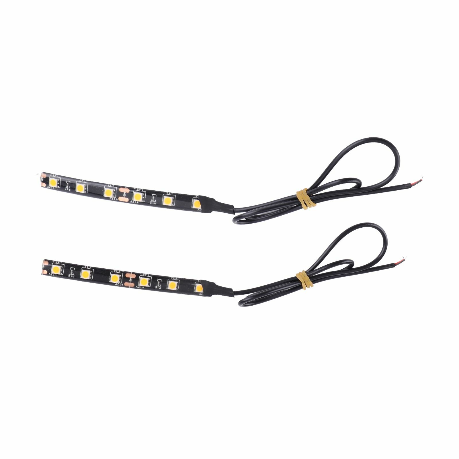 2x 6LED 5050 SMD светодиодная лента указателя поворота для мотоцикла, янтарная
