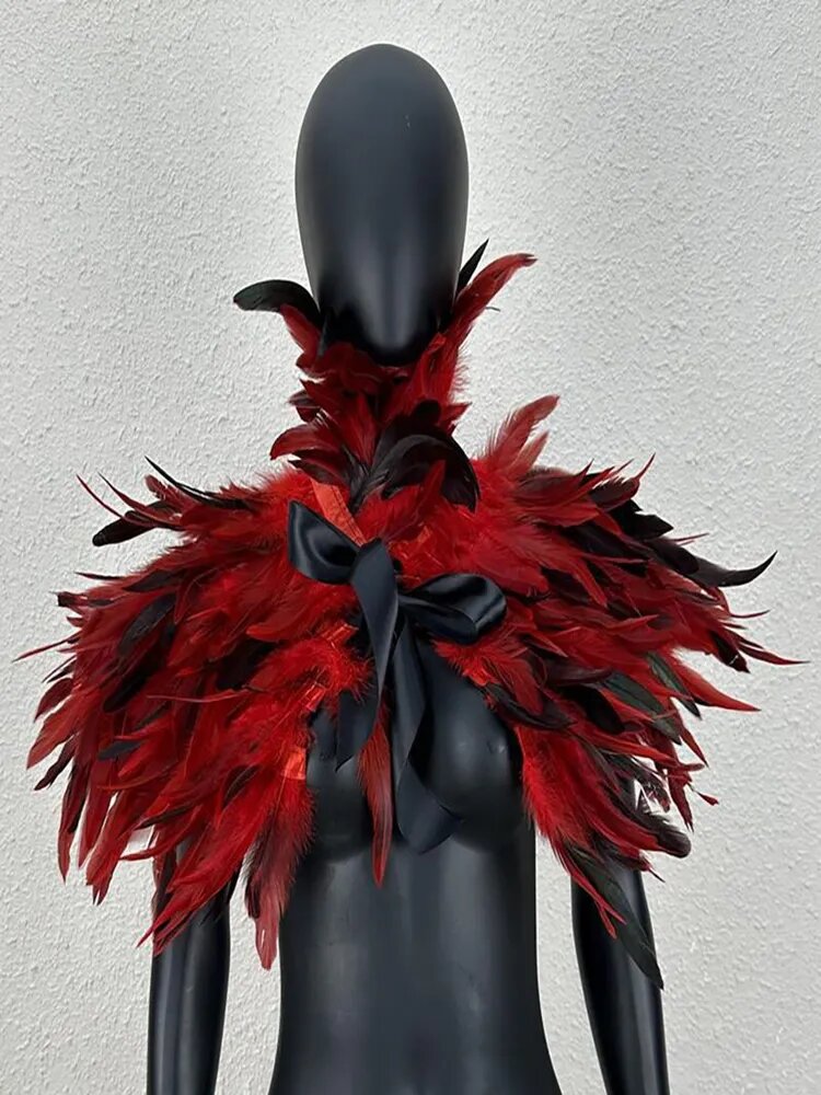 Карнавальные аксессуары Хэллоуин Плащ из перьев Костюм Шаль