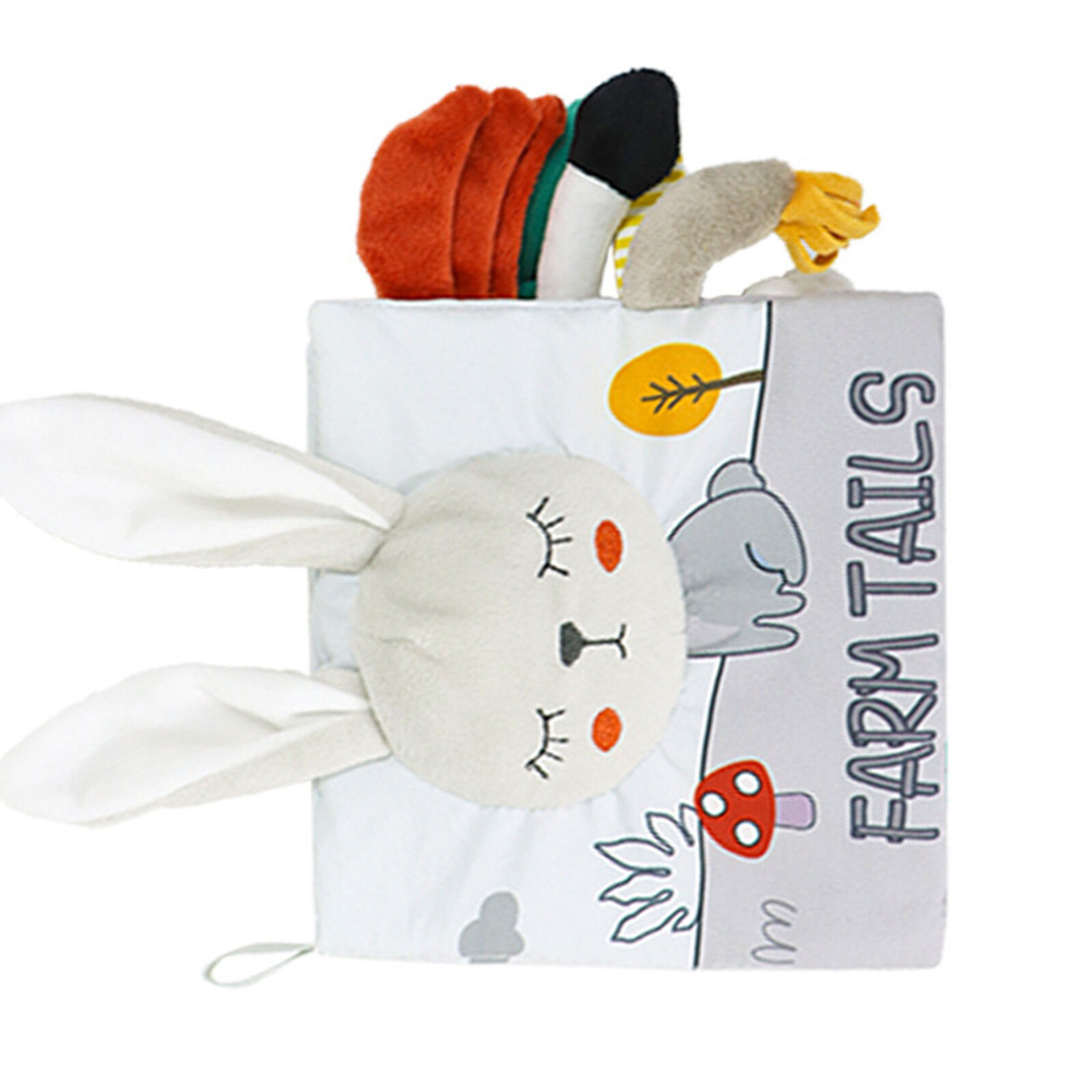 Мягкая тканевая книга обучающая игрушка с шуршащими страницами для развития мелкой моторики