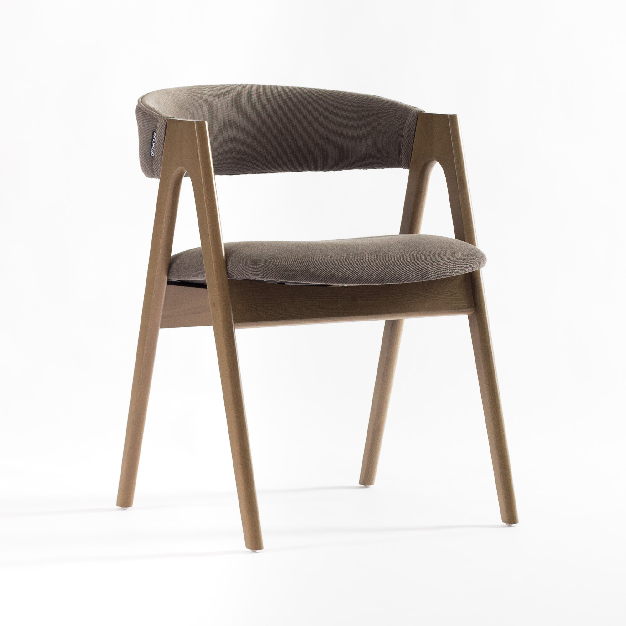 Стул Дублин серо-коричневая ткань массив бука (тон терра масло/лак) для дома/для гостиной/для столовой/для кафе/кухонный стул/стул кухонный