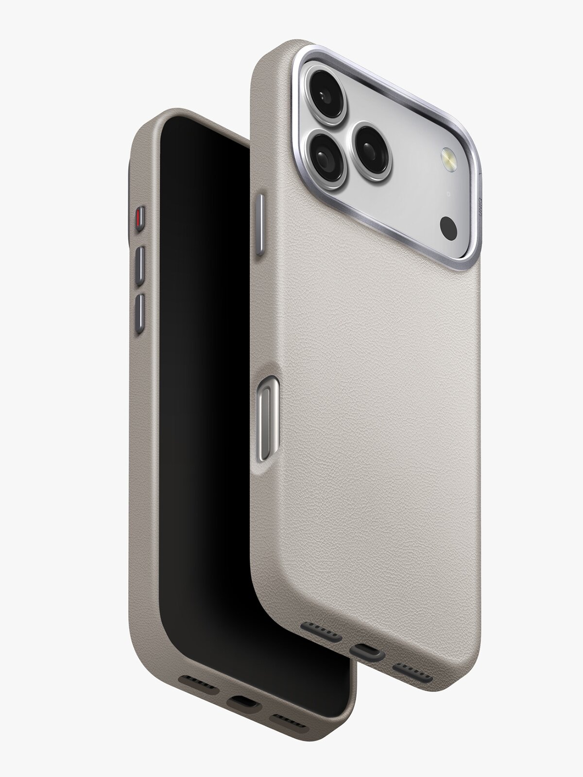 Uniq чехол с MagSafe для iPhone 17 Pro Max, Lyden из премиум экокожи, бежевый (Clay)