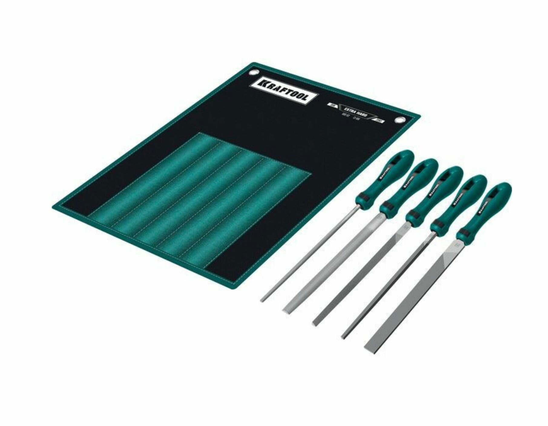 Набор напильников с двухкомпонентной рукояткой 200 мм KRAFTOOL