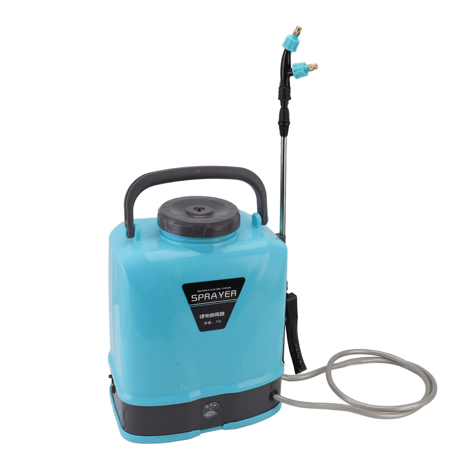 Аккумуляторный ранцевый опрыскиватель с регулируемым давлением, сельскохозяйственный электрический опрыскиватель с 5 насадками для прополки, опрыскивания, очистки, вилка США 10 л
