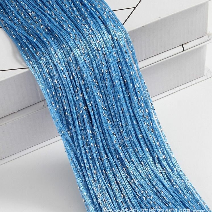 Нитяные шторы тюль кисея занавески для кухни нити люрекс 3м, Используется для украшения гостиной, спальни, кухни