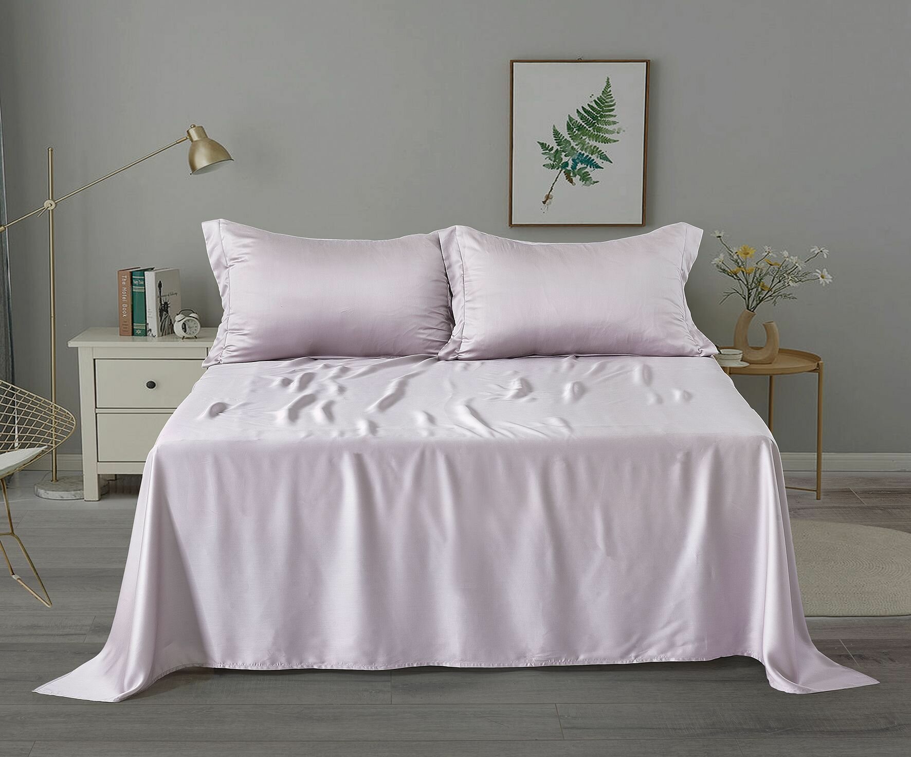 Простыня текстильная Вальтери Тенсел однотонная 240х250 , классическая