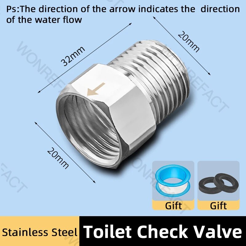 Односторонний обратный клапан Wonrefact для унитаза Steel B3