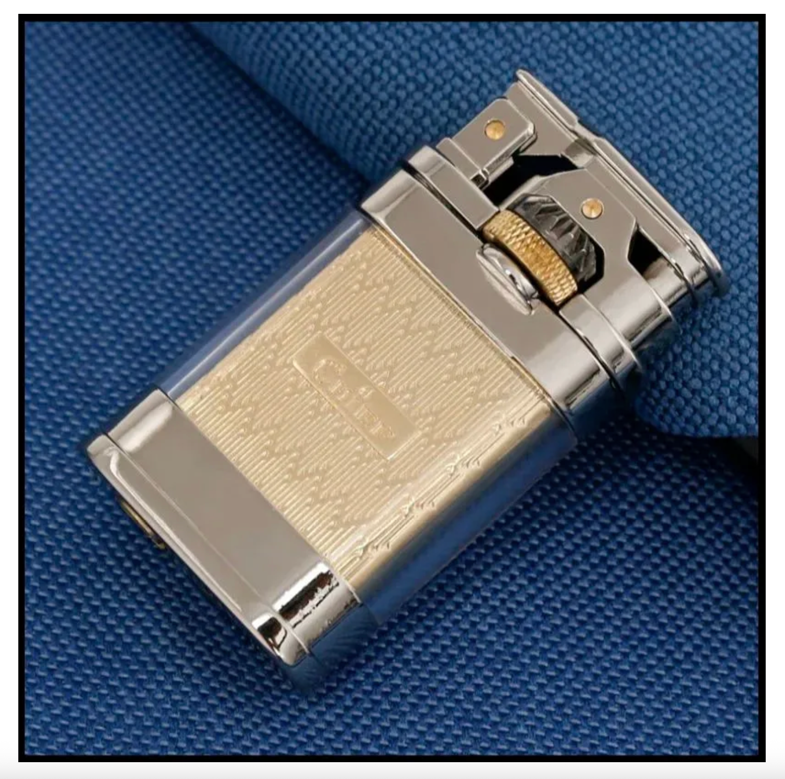 Бензиновая зажигалка Chief Кристи, металл, с прозрачным резервуаром, металлик