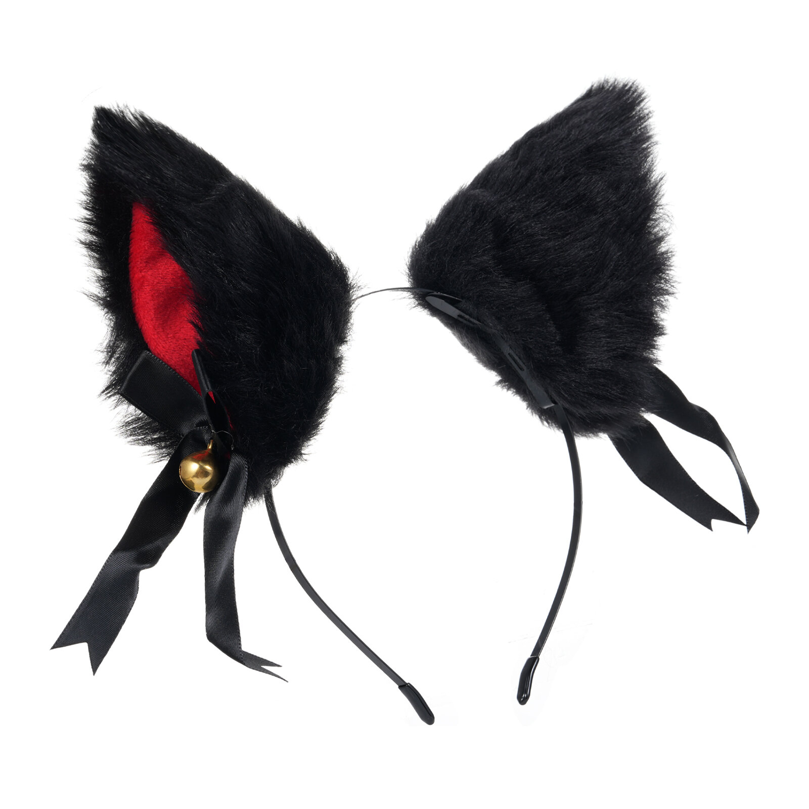 Плюшевая заколка с лисьими ушками