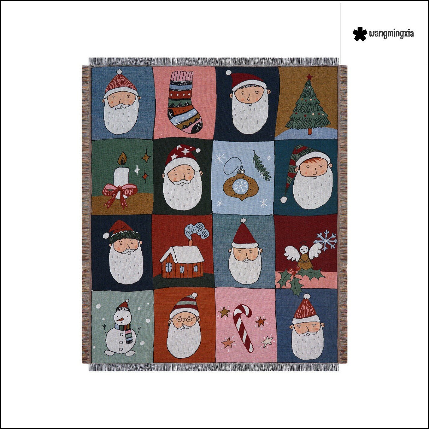 Эксклюзивное пледодеяло 130х160 см в стиле ретро, 16 клеток, красный