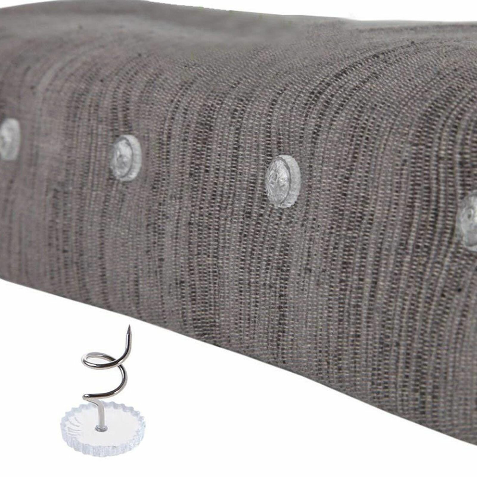 50 шт. Набор винтовых шпилек для крепления покрывал нержавеющая сталь с прозрачными вставками Фиксатор для скатертей, чехлов дивана и постел