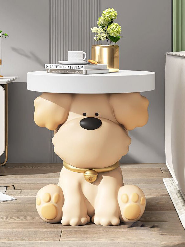 Креативный журнальный столик с мультяшным щенком, домашний современный декоративный журнальный столик