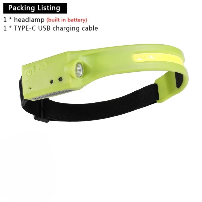 XIWANGFIRE Индукционный налобный фонарь Зеленый, green 1PCS