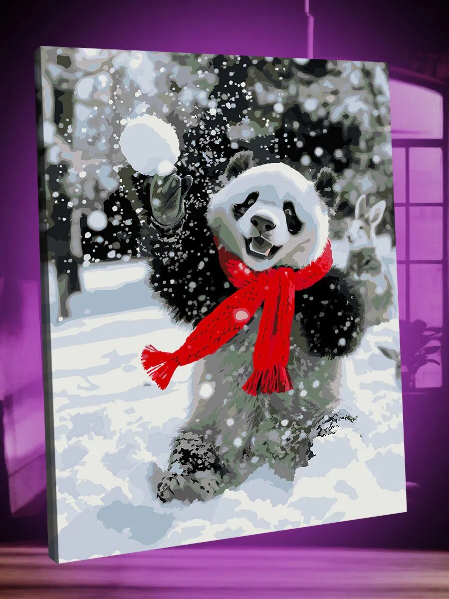 Картина по номерам Панда