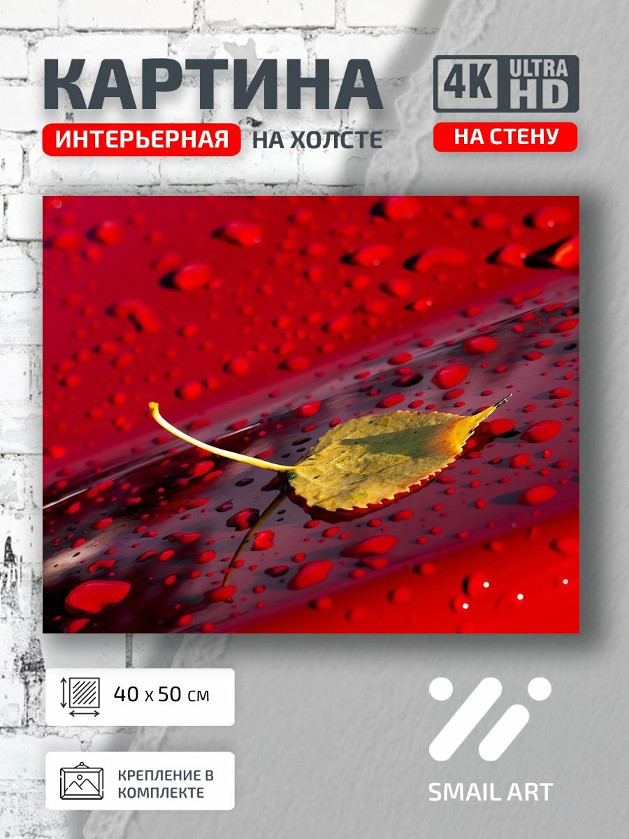 Картина на холсте интерьерная 40 на 50 на стену Бордовый Mood для спальни атмосфера декор
