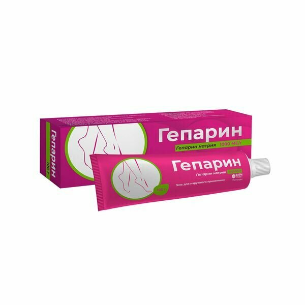 Гепарин гель для наружного применения 1000МЕ/г 100г