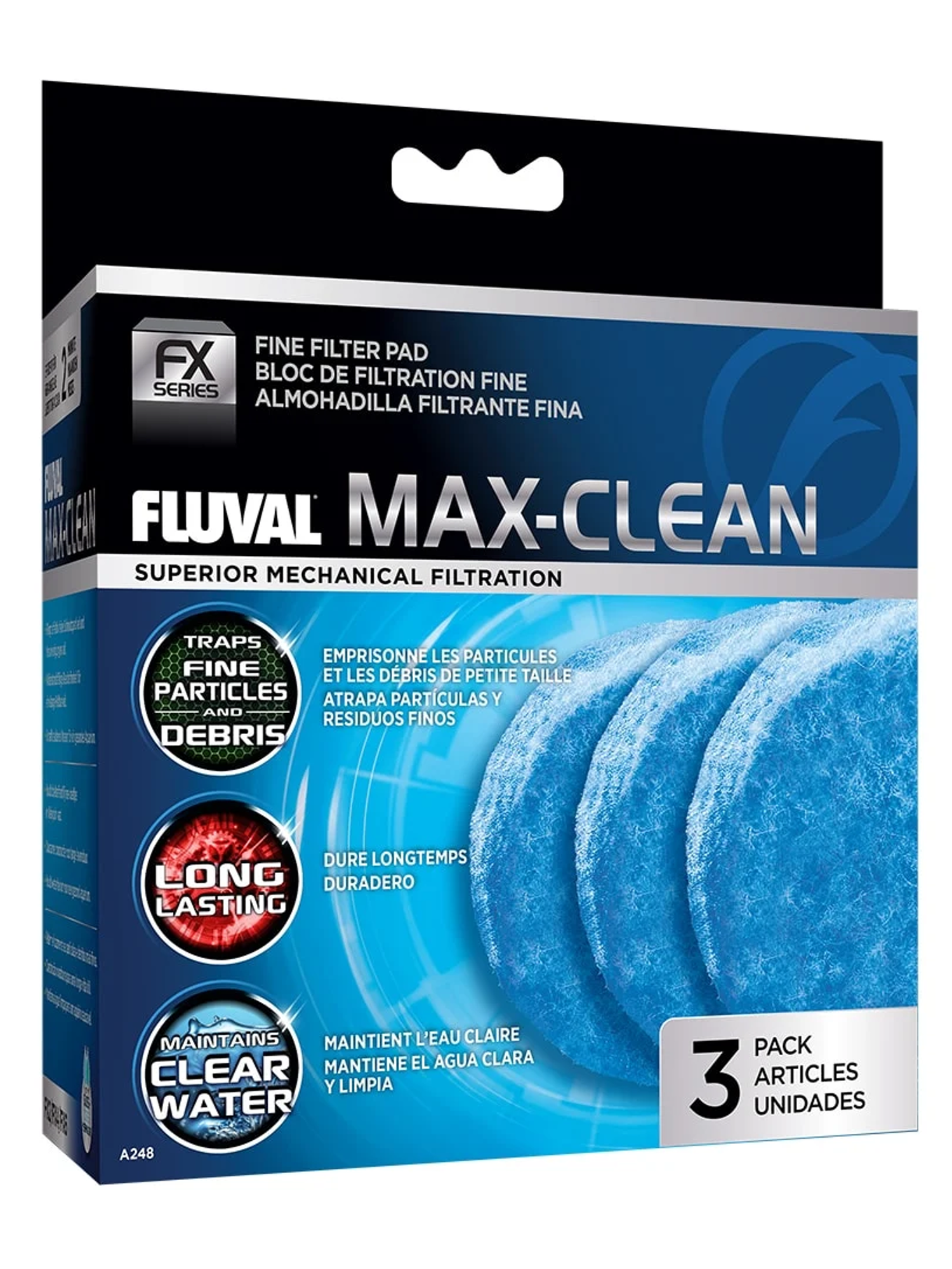 Фильтрующие губки для внешних фильтров Fluval FX4/FX5/FX6 (мелкопористая) 3 шт. A248