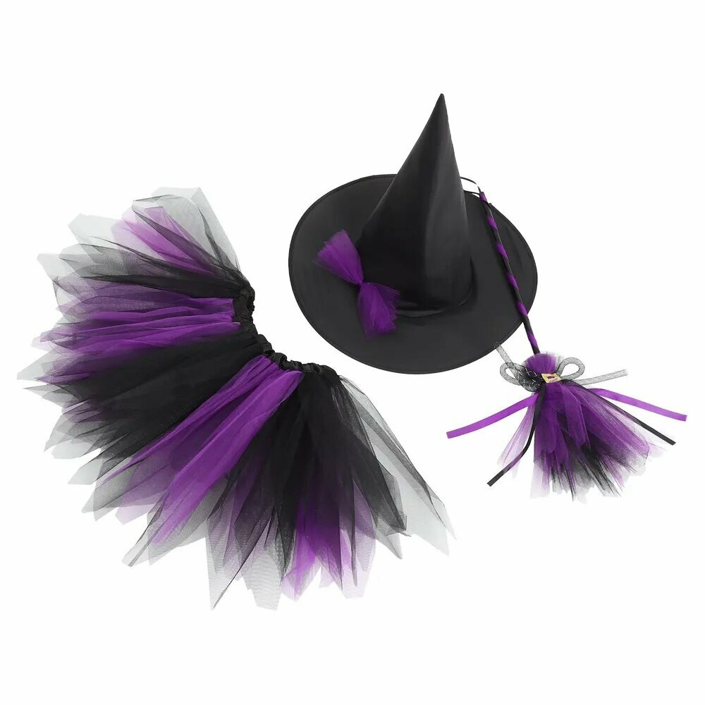 1 комплект костюмов на Хэллоуин, реквизит для косплея ведьмы, платье и метла для вечеринки в стиле косплея ведьмы