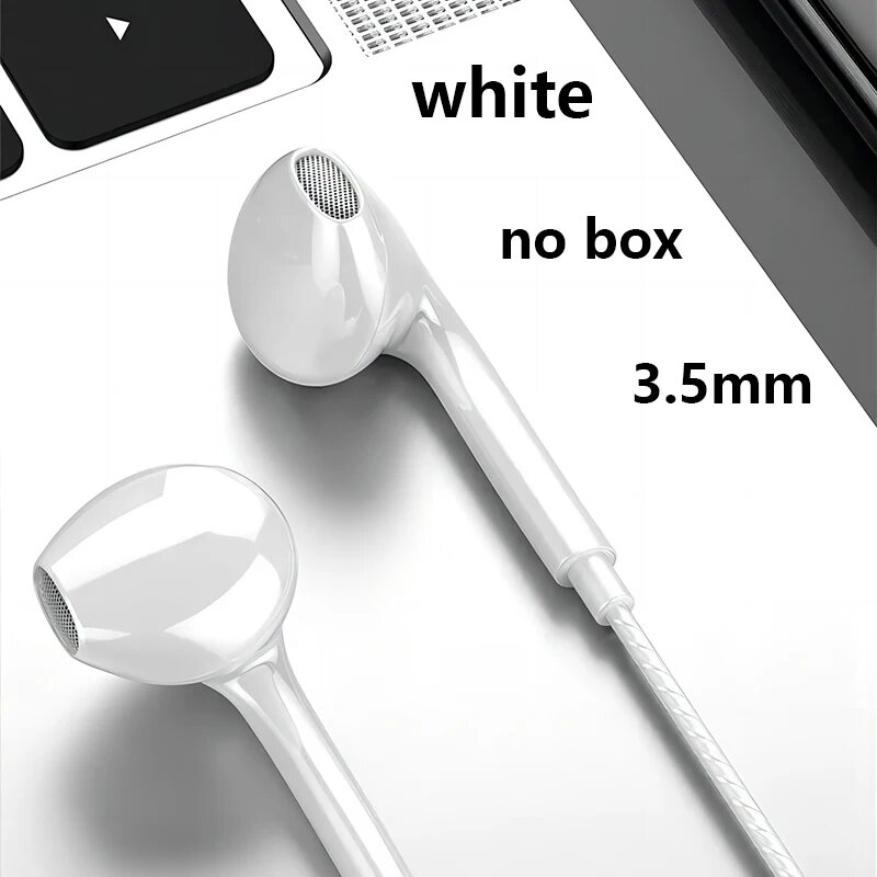 Music 3.5mm Earphones Wired Headphones In Ear Headset with Microphone Bass Stereo Earbuds For huawei xiaomi vivo OnePlus Samsung