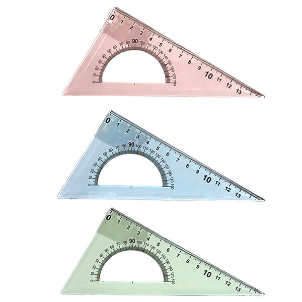 Треугольник " KWELT " 30*60 град 15см с транспортиром, ассорти (без возможности выбора цвета), 20 штук