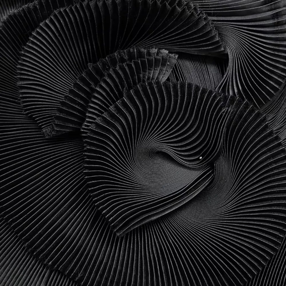 Полиэстерная органза для рукоделия 1 метр Черный, Black