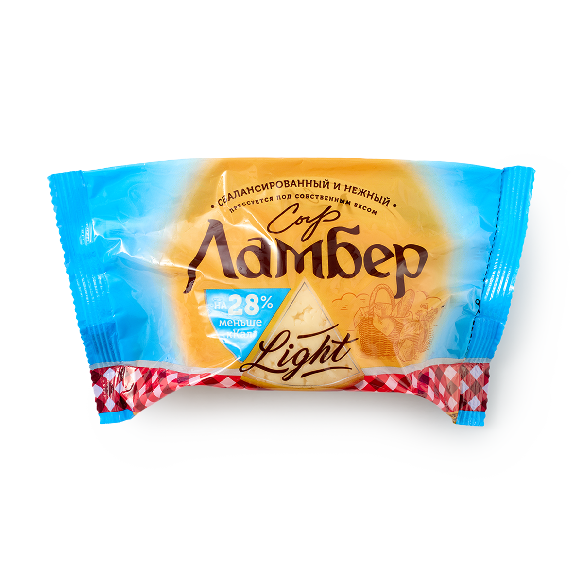 Сыр Ламбер Light, полутвердый, без добавок, 30 % жирности, 230 грамм