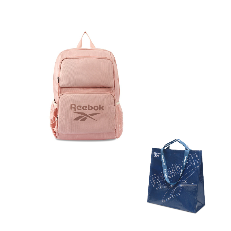 Рюкзак унисекс Reebok Fabric Computer Backpack, светло-серый/темно-синий/черный/светло-розовый/экрю,