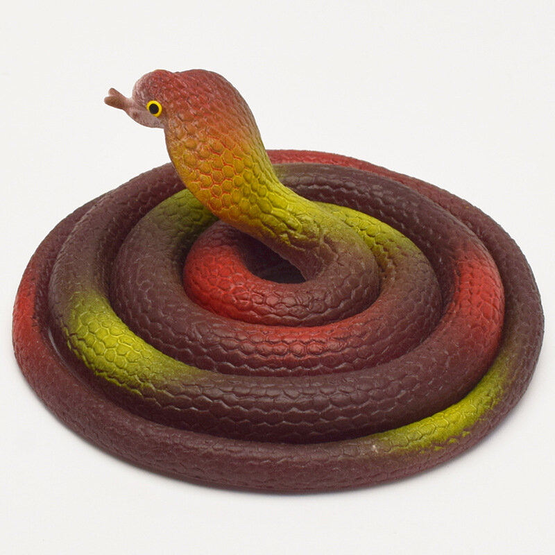 Игрушка-симулятор змеи 80 см, мягкий пластик, искусственная змея, шутка, страшная кобра, набор реквизита, полевая змея, прямая продажа от фабрики