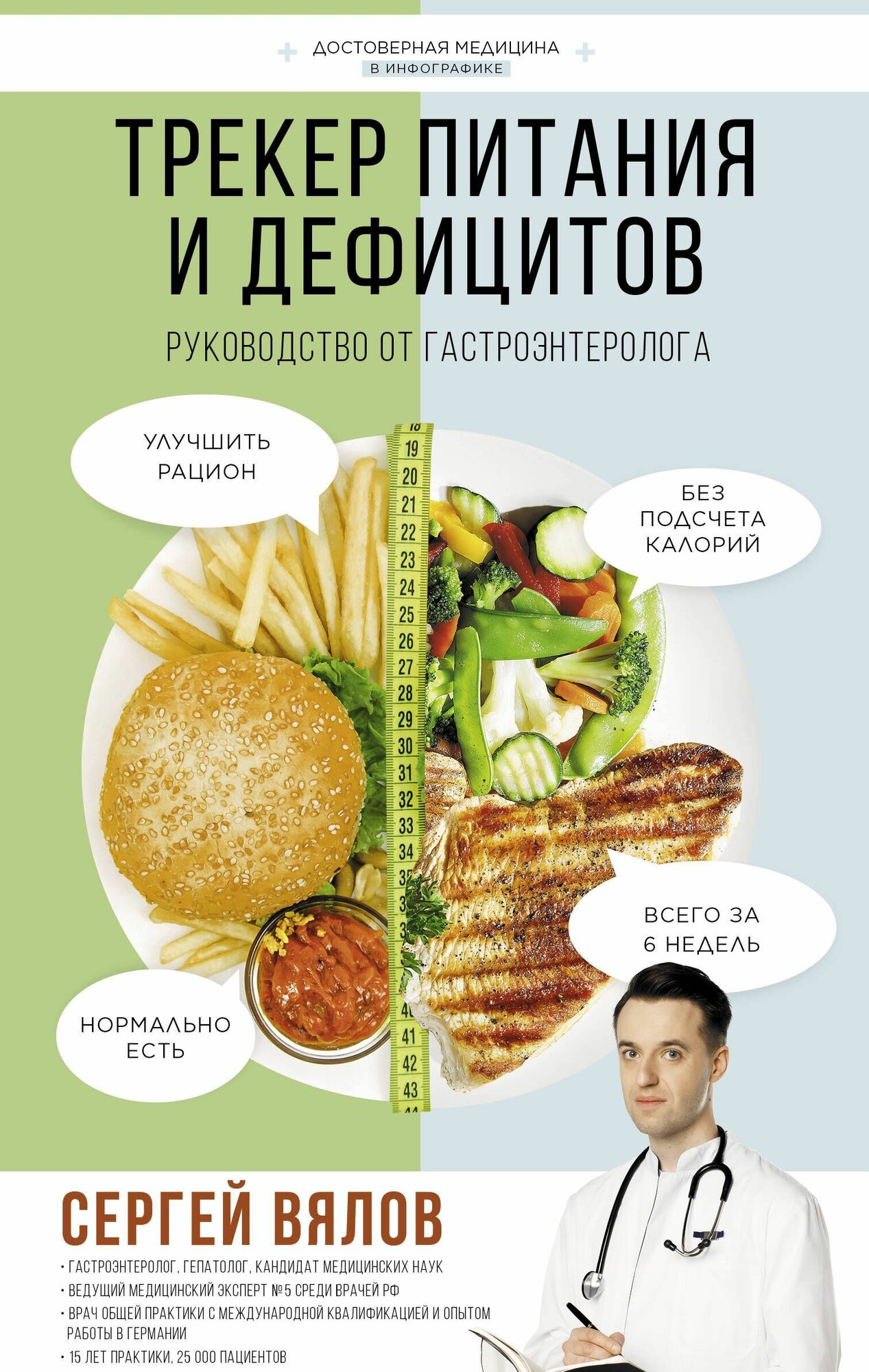 Книга "Трекер питания и дефицитов. Руководство от гастроэнтеролога"