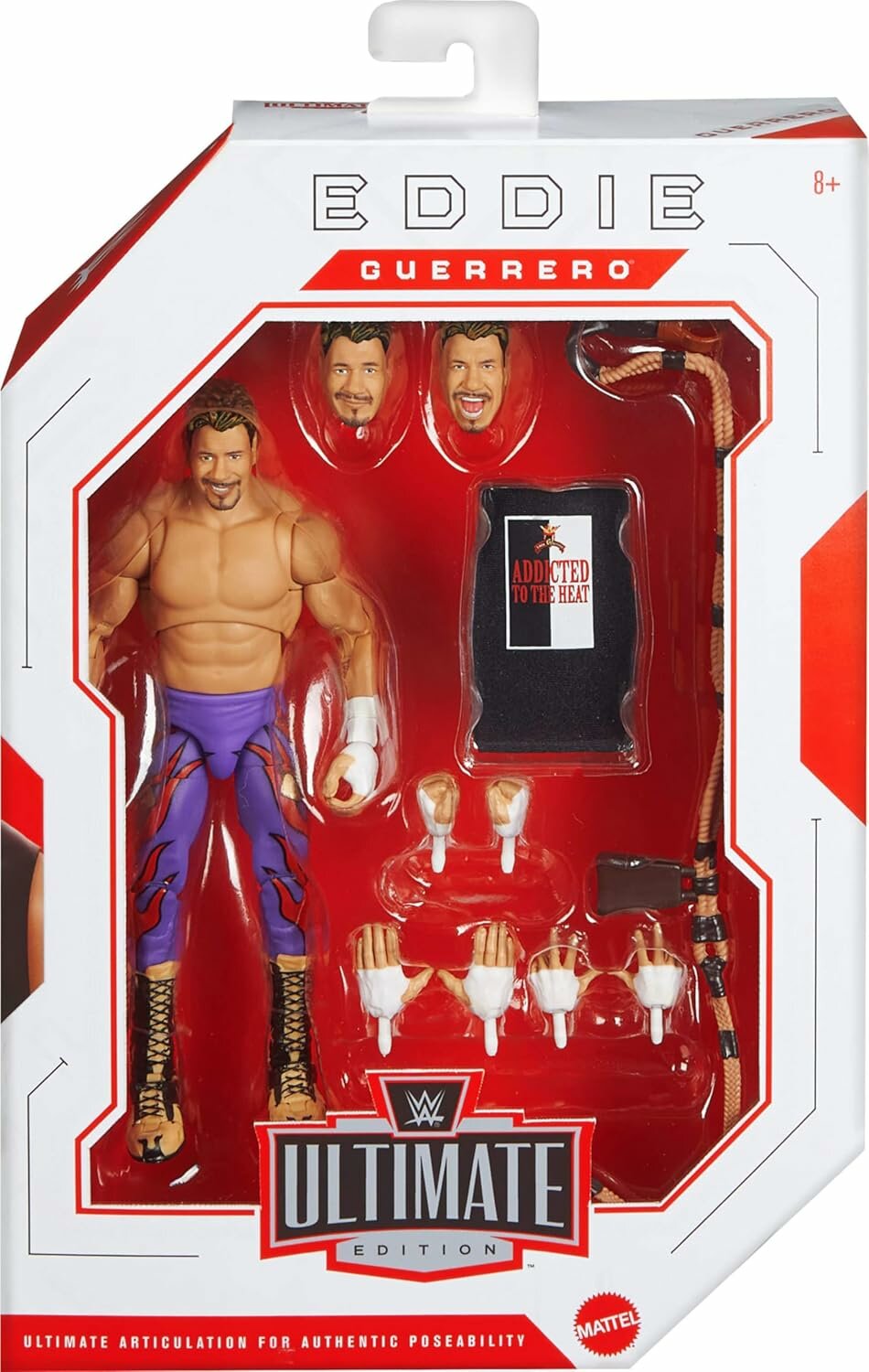 Фигурка Mattel WWE Ultimate Edition - Коллекционная фигурка Эдди Герреро + сменные головы, руки и аксессуары - JHV87