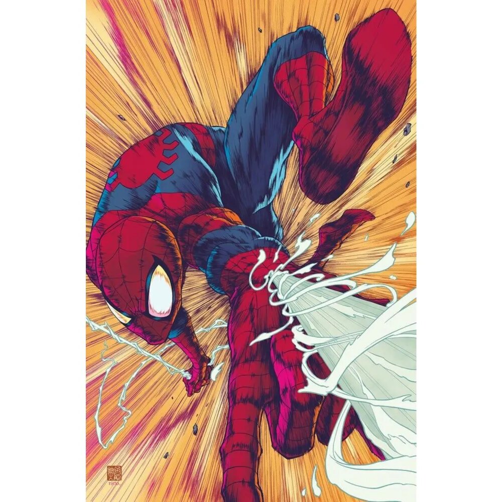 Алмазная Мозаика "Marvel Человек-паук" 40х50 См Алмазная Вышивка / Картина Стразами Подарков / Украшения