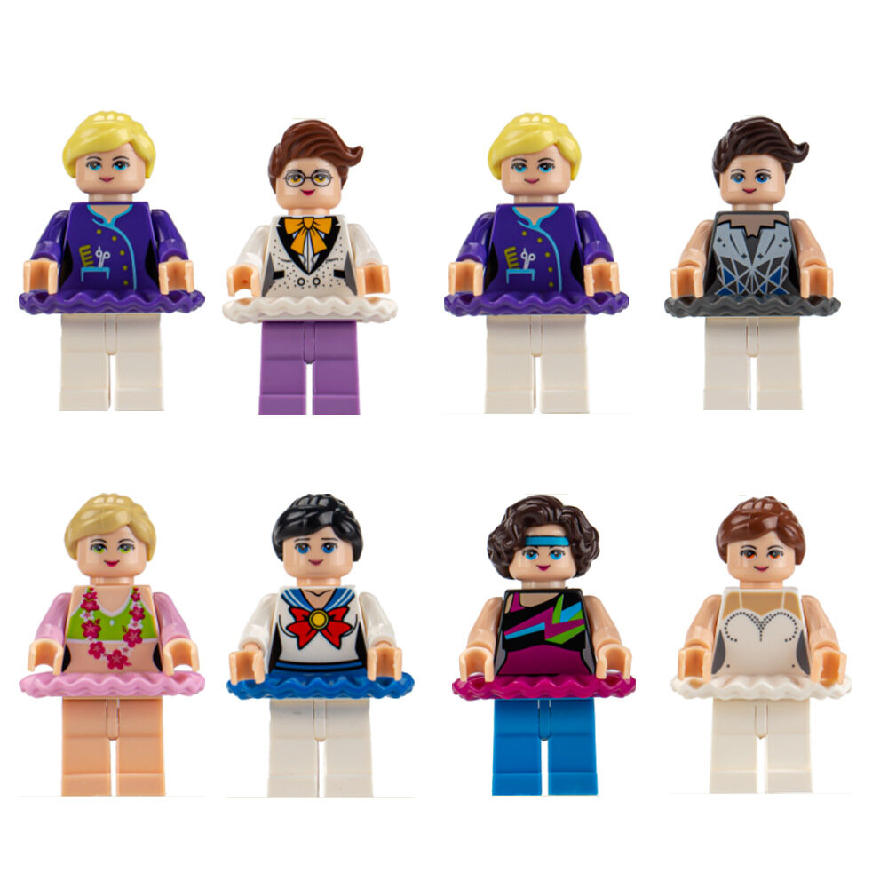 Набор из 8 минифигурок в разных стилях для LEGO, подходящих для городских игр