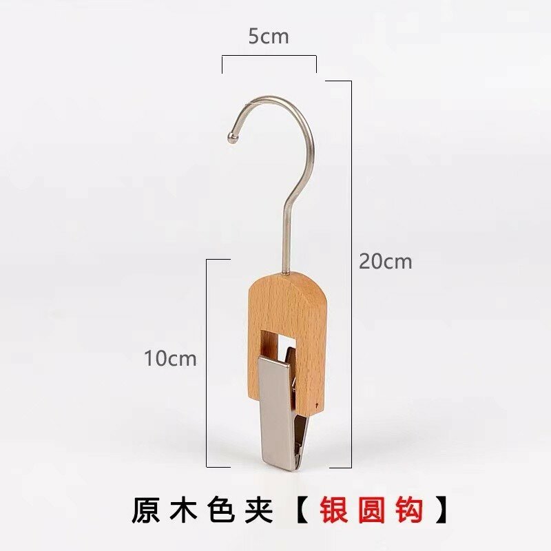Деревянные серебряные зажимные S-крючки 10 см, набор из 2 шт. для шарфов, аксессуар для вешалки